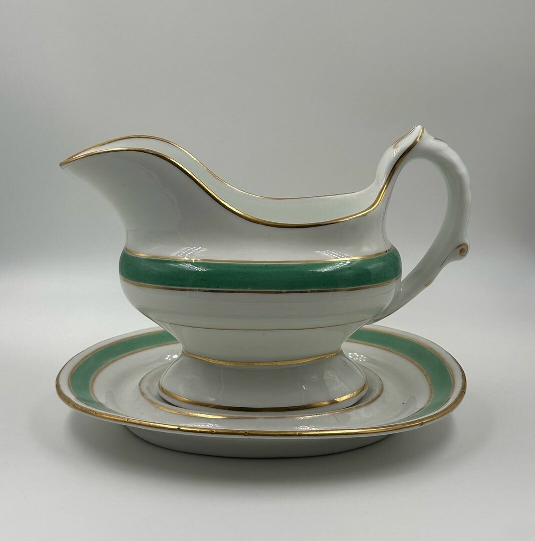 Фарфоровый Соусник на Тарелке Санкт-Петербург Братья Корниловы! Царская Россия!