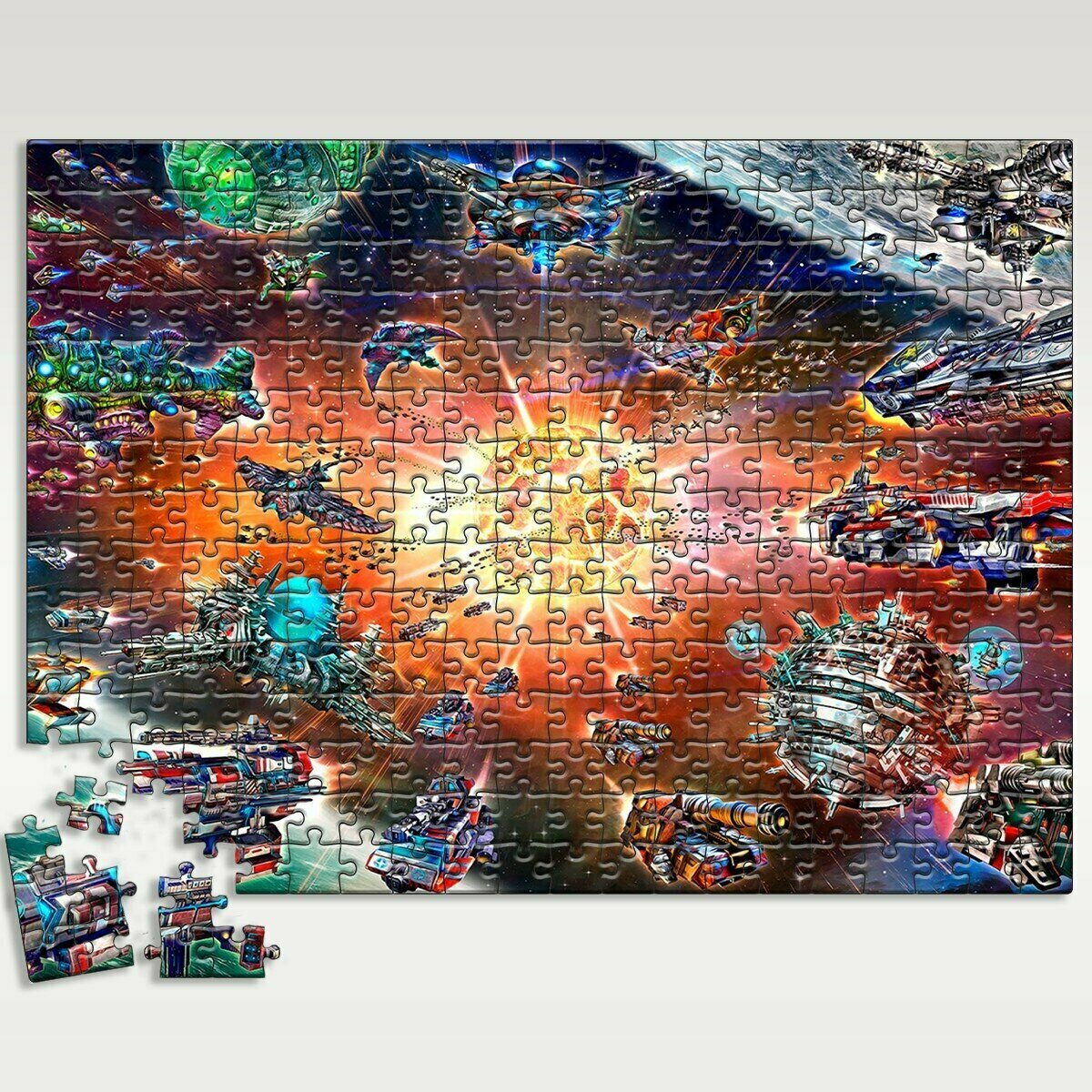Пазл картонный А3: модель настольная игра Звездные империи Star Realms Космос - 6945