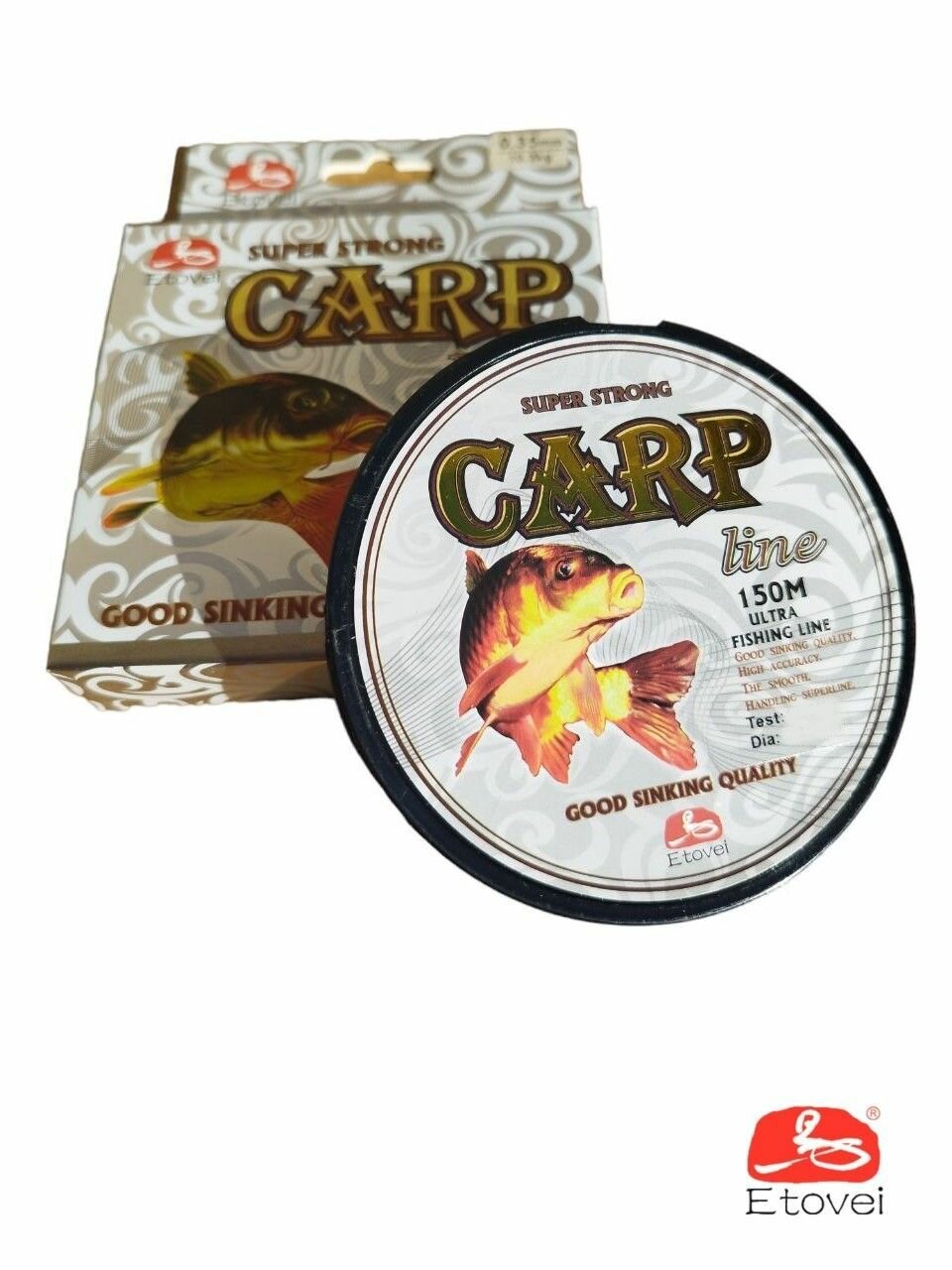 Леска для зимней рыбалки, Монофильная, полиэстеровая Etovei CARP Line, 1 шт. по 150 м