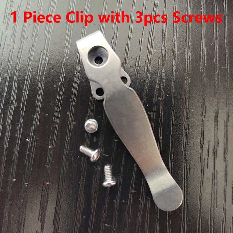 Задний зажим для ножа Spyderco Shaman C229 из титанового сплава Серый, White ClipXscrews