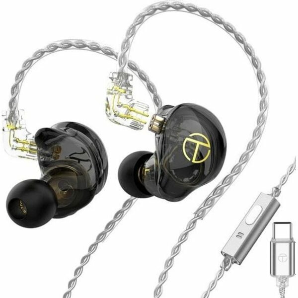 Проводные гибридные наушники TRN ST2 с микрофоном (Type-C) (черный)