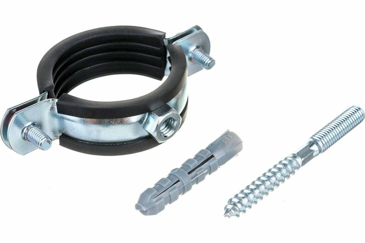 Хомут Uni-Fitt 1 1/2 47-52 мм с резиновым уплотнителем шпилькой и дюбелем 850U6800