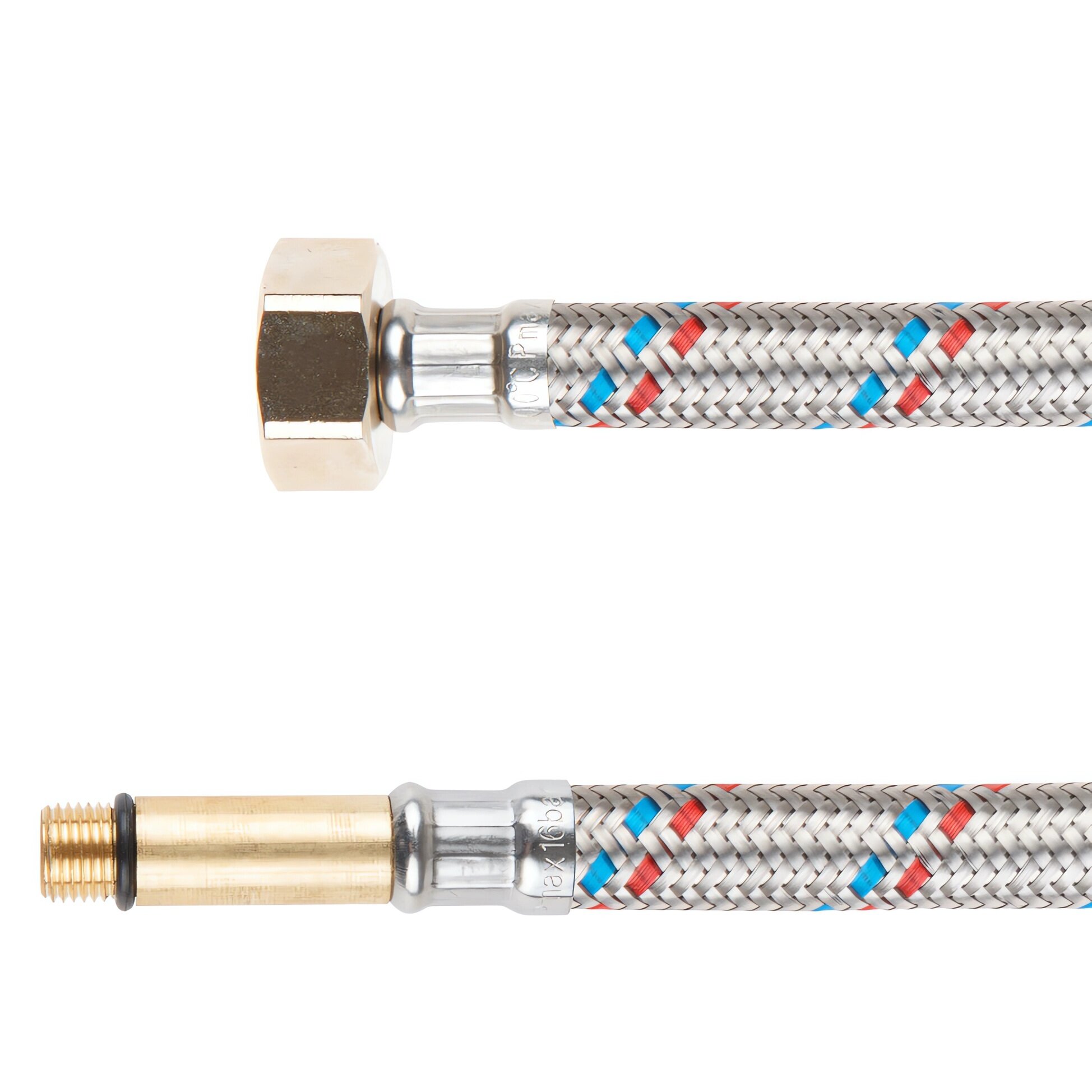 Гибкая подводка для воды штуцер М10 длинный - гайка 1/2" 150 см AV ENGINEERING (AVE202150)