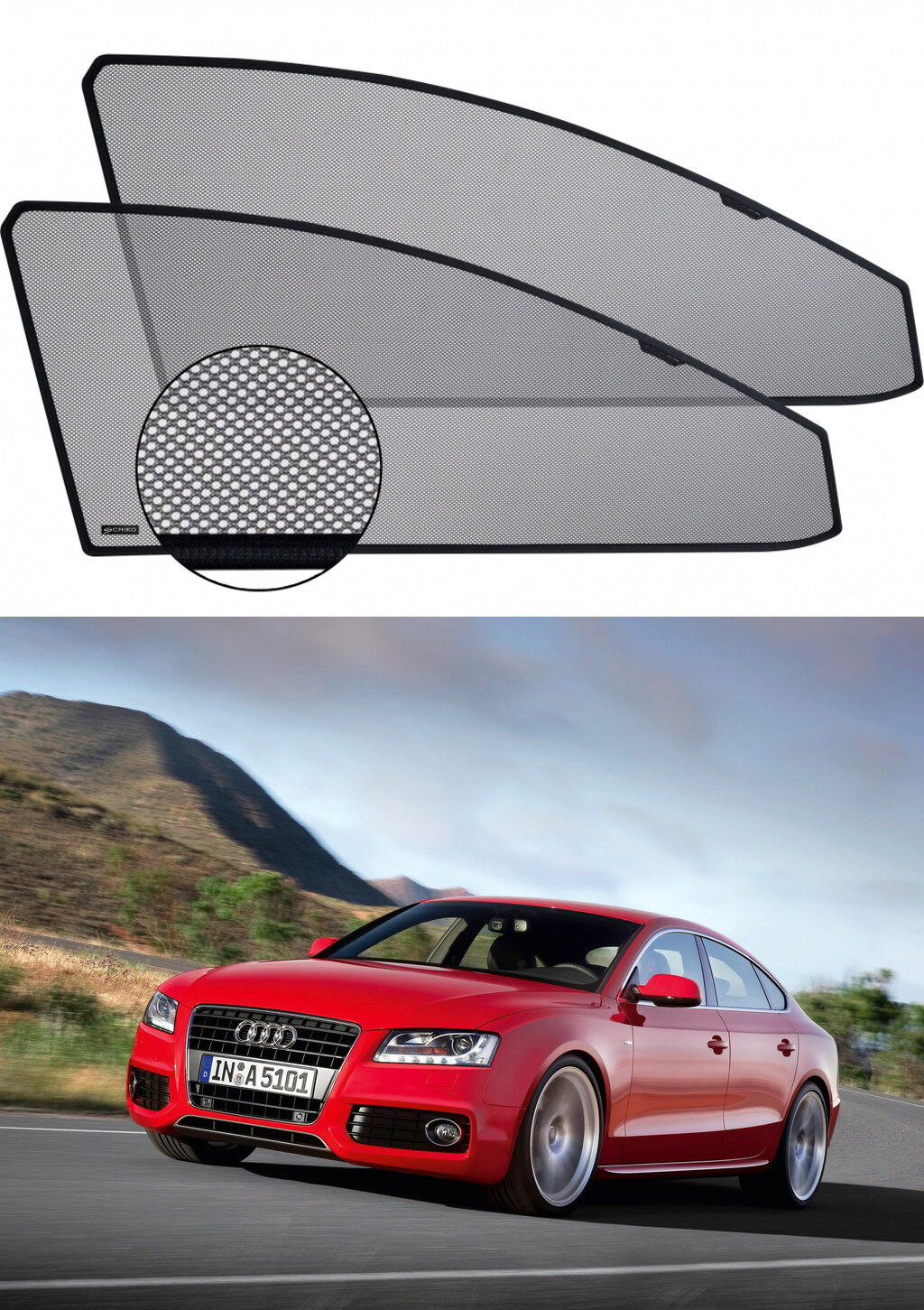 Каркасные автомобильные шторки на окна для Audi A5 8T 07-16
