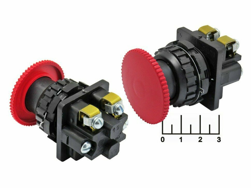 Кнопка 660/10 ИСП.4 красная без фиксации (КЕ021) замыкание SQ0753-0022