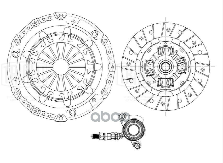 Сцепление в сборе для а/м Chery Tiggo 4 Pro (20-) 1.5i (113 л. с.) (с гидр. муфт) Trialli арт. FR2727