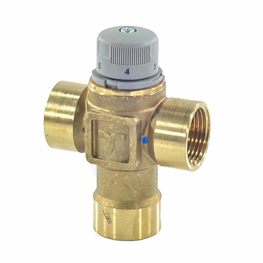 Клапан смесительный термостатический седельный латунь Ду 20 Ру10 3/4" ВР Kvs 2м3/ч Tн 30-60C Tmax 85С Icma 90149AE05