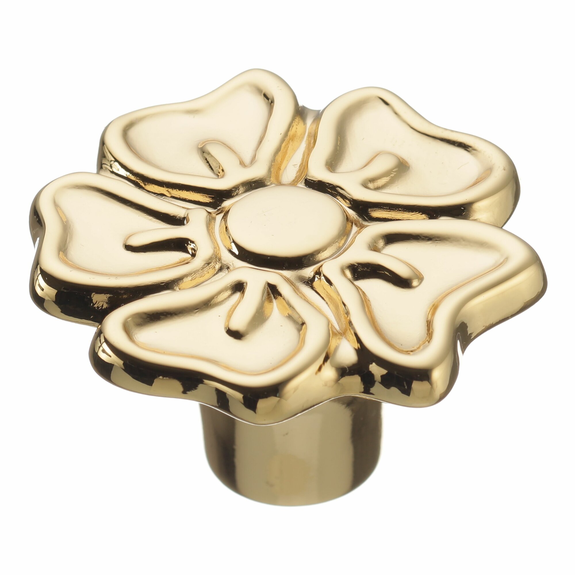 Ручка мебельная кнопка GIUSTI LINEA DECOR WPO703.040.00GP глянцевое золото