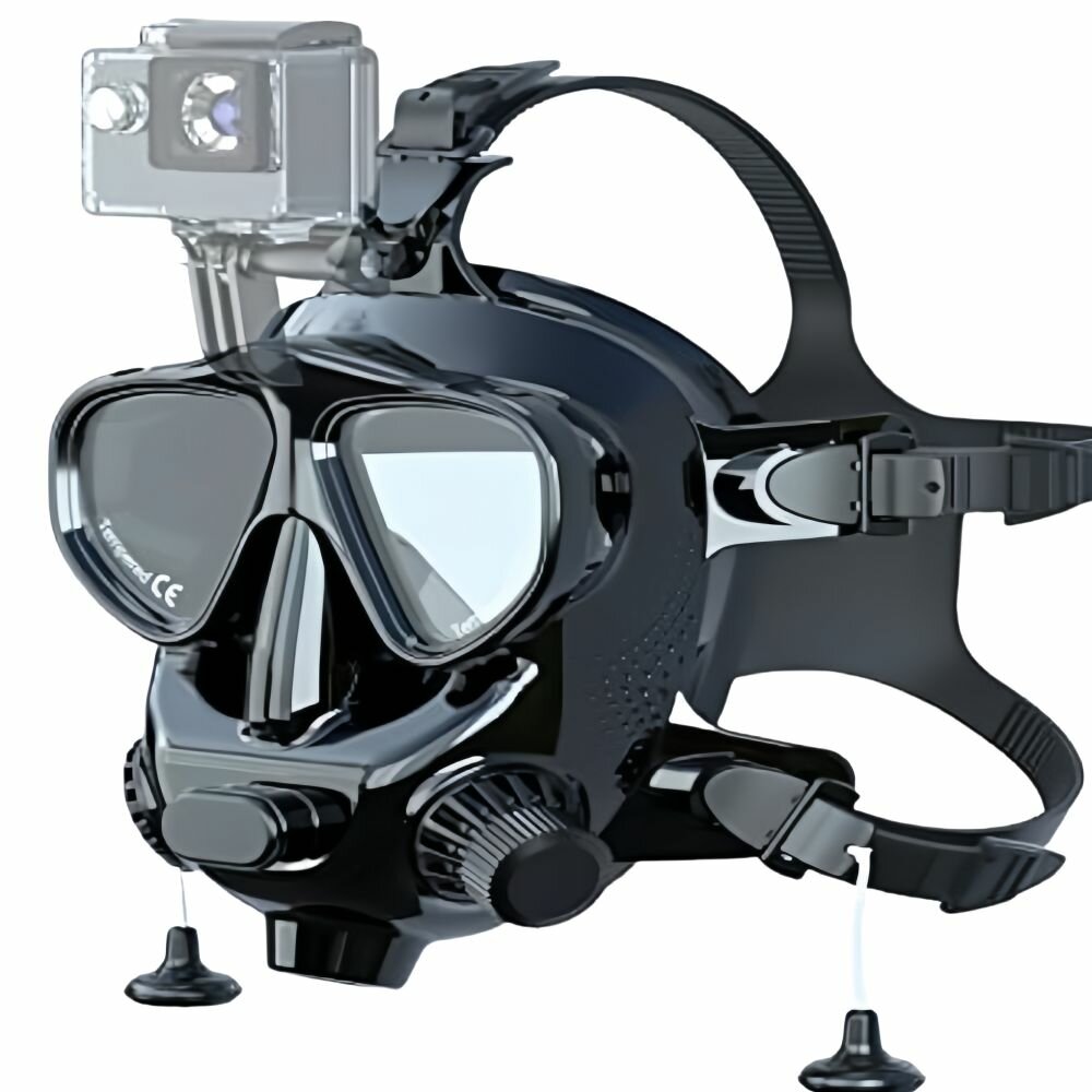 Силиконовая полнолицевая маска для дайвинга SMACO