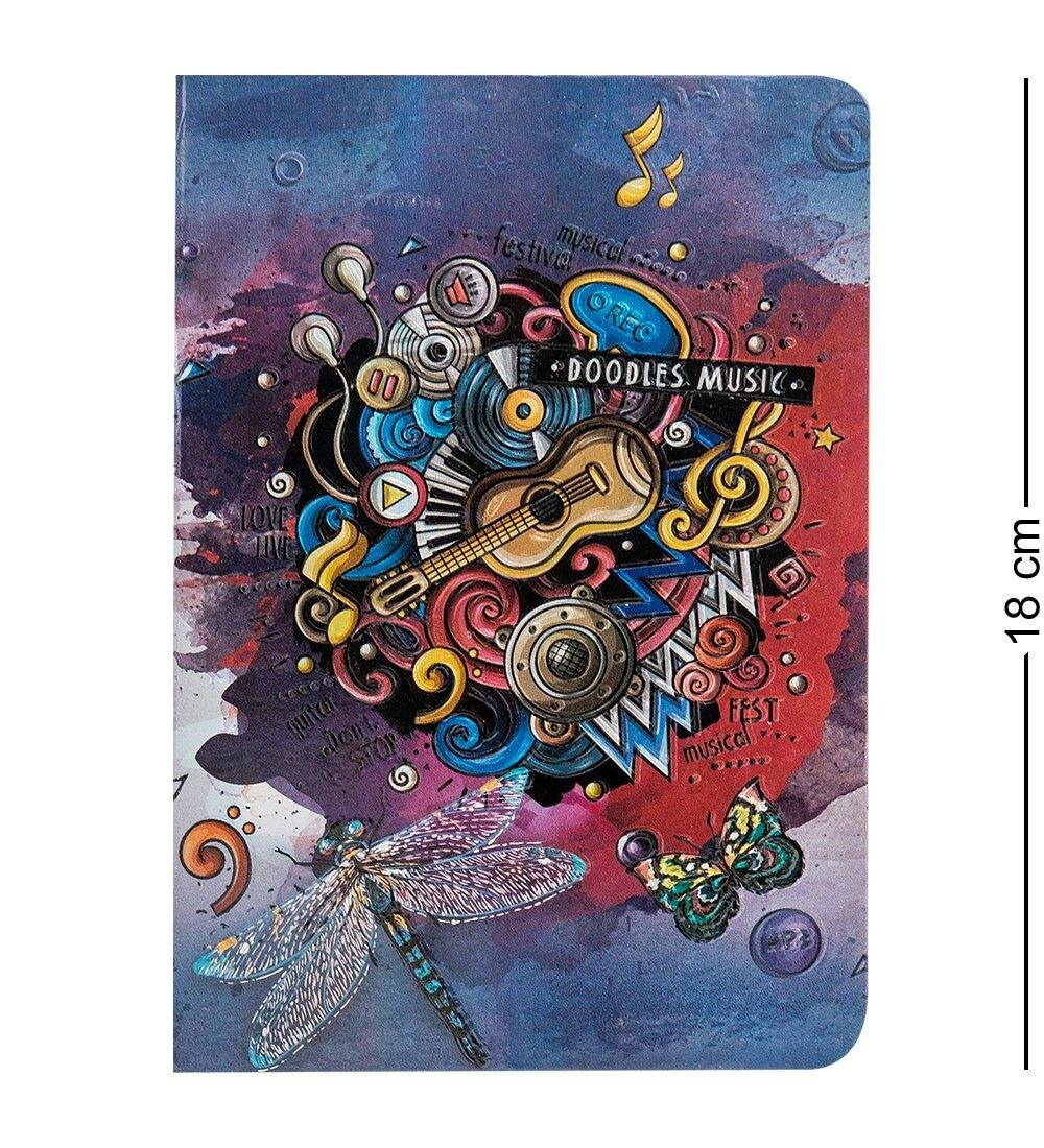 Блокнот сред. Звуки музыки (3D твердая обложка) A2115377 разностор, Бумага, картон