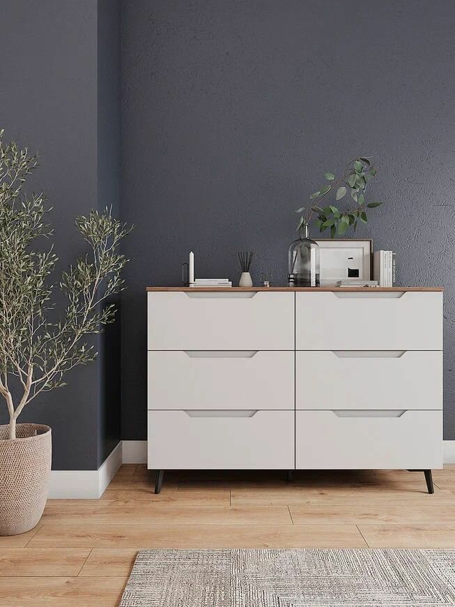 Комод Роза 1300 Белый Скин Тренто