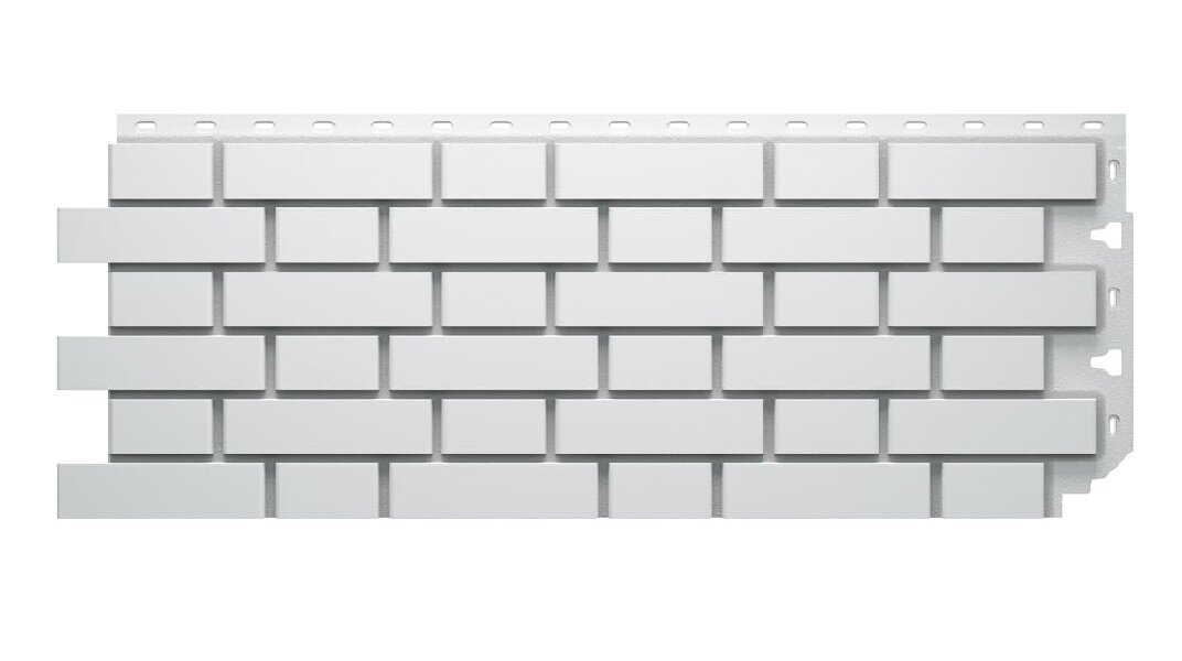 Docke Флемиш Белый (10 уп. / 46 м2 / 100 шт.) 1095х420 мм, фасадные панели Деке