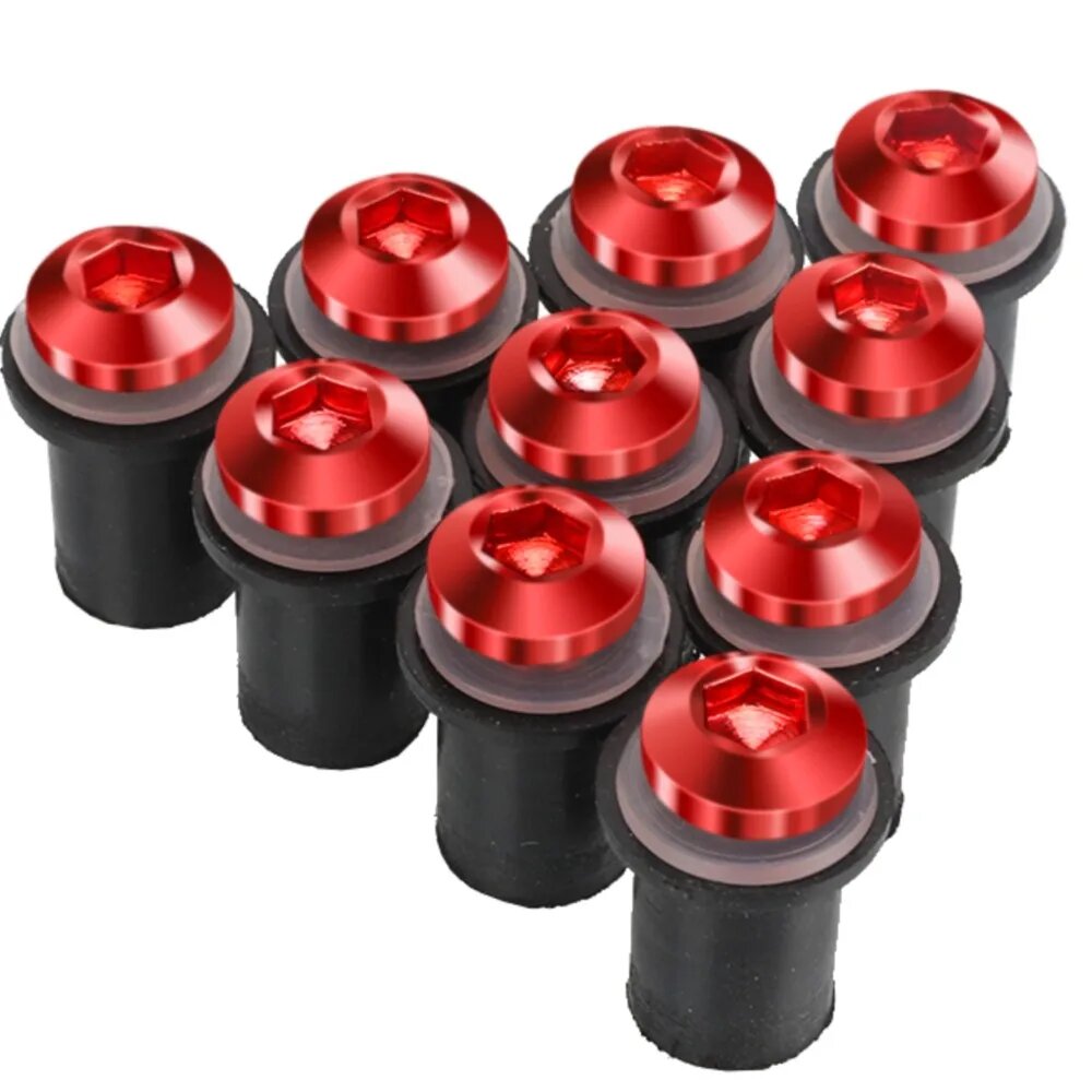 10 шт. M5 ветровое стекло ветрового стекла ветровые дефлекторы болты комплекты для yamaha Красный