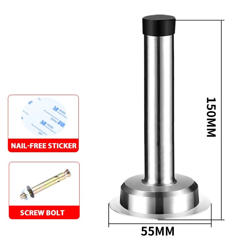 NAIERDI серебристый дверной стопор из нержавеющей стали 150mm