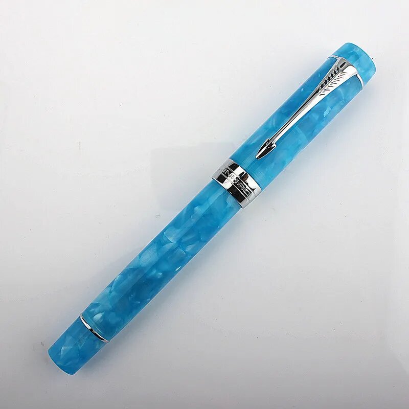 Перьевая ручка JinHao 100 акриловая с павлином и орхидеей Fine 0.5mm, Jinhao