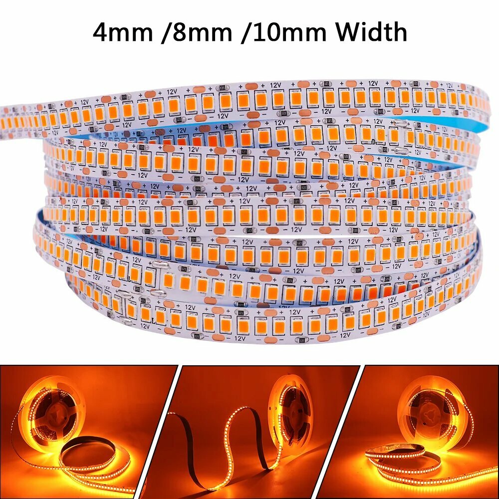LED лента HEGEHE оранжевый 5м, 240LEDs 10mm