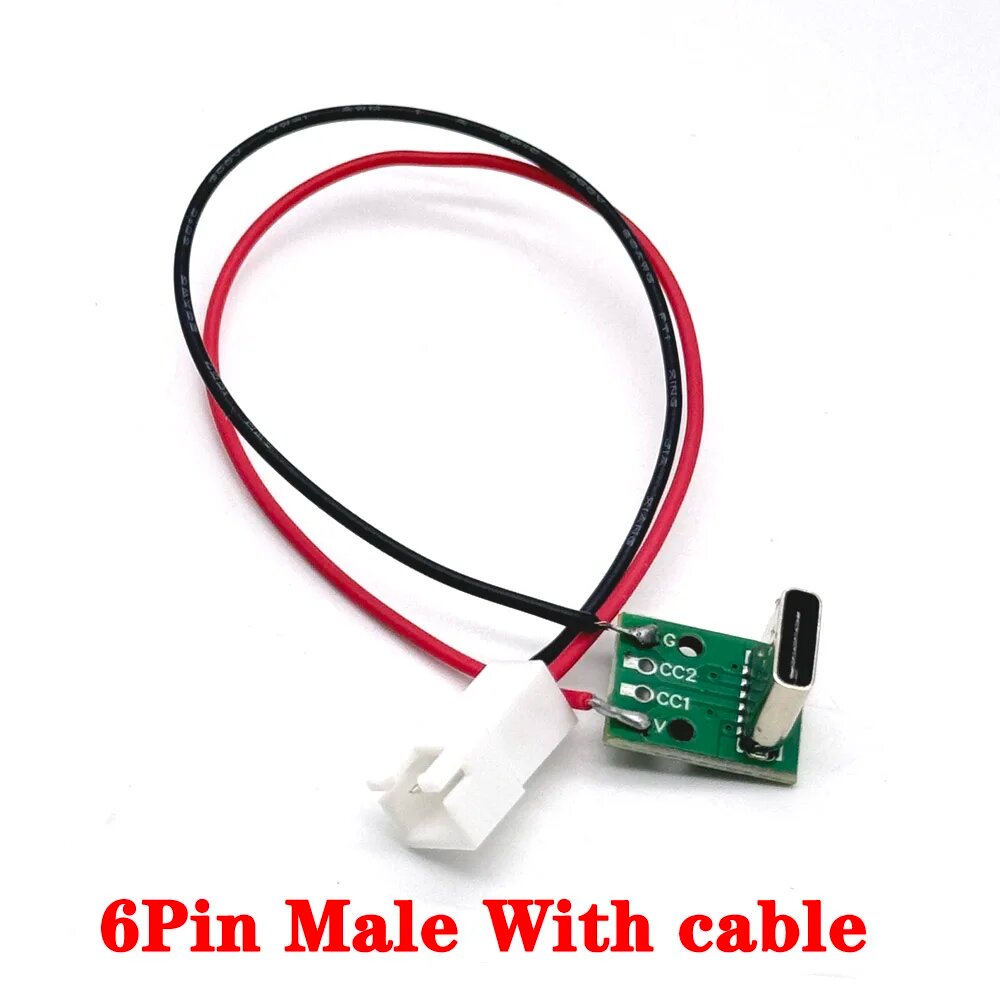 Тестовая плата USB Type C 6Pin LAJQTAO 1pcs, 6P Male With cable