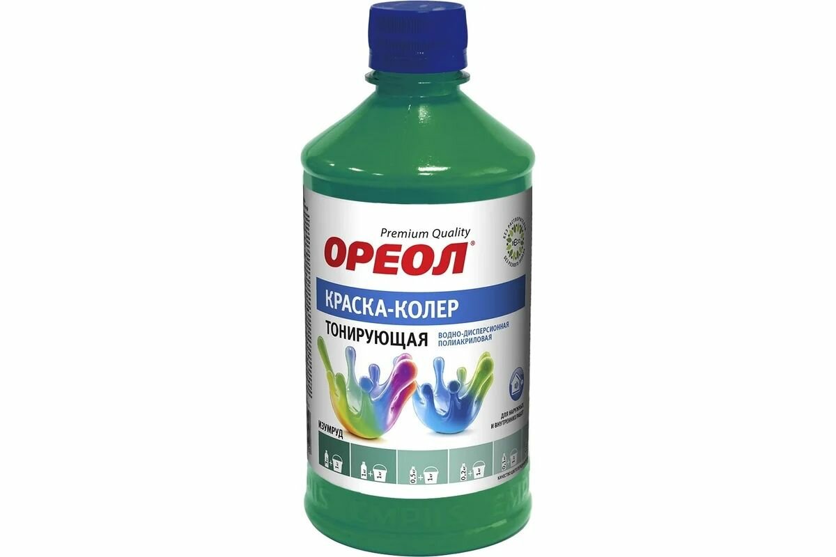Тонирующая краска - колер ореол изумруд, 0.725 кг 5694