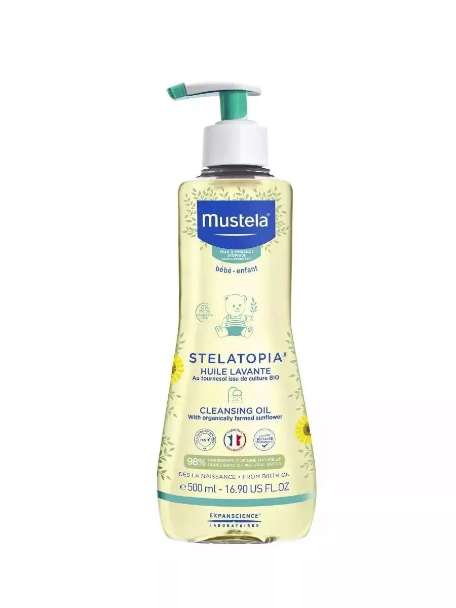 Mustela Stelatopia Очищающее масло для купания 500мл
