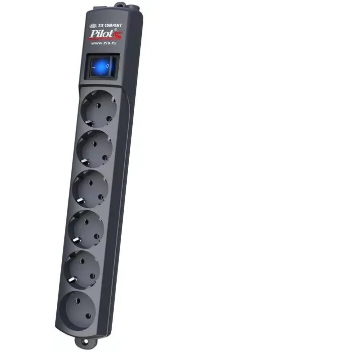 Сетевой фильтр ZIS Pilot S3M Graphite surge protector 6 outlets (EUR 5 + 1 without grounding) 3 m (1000630227)