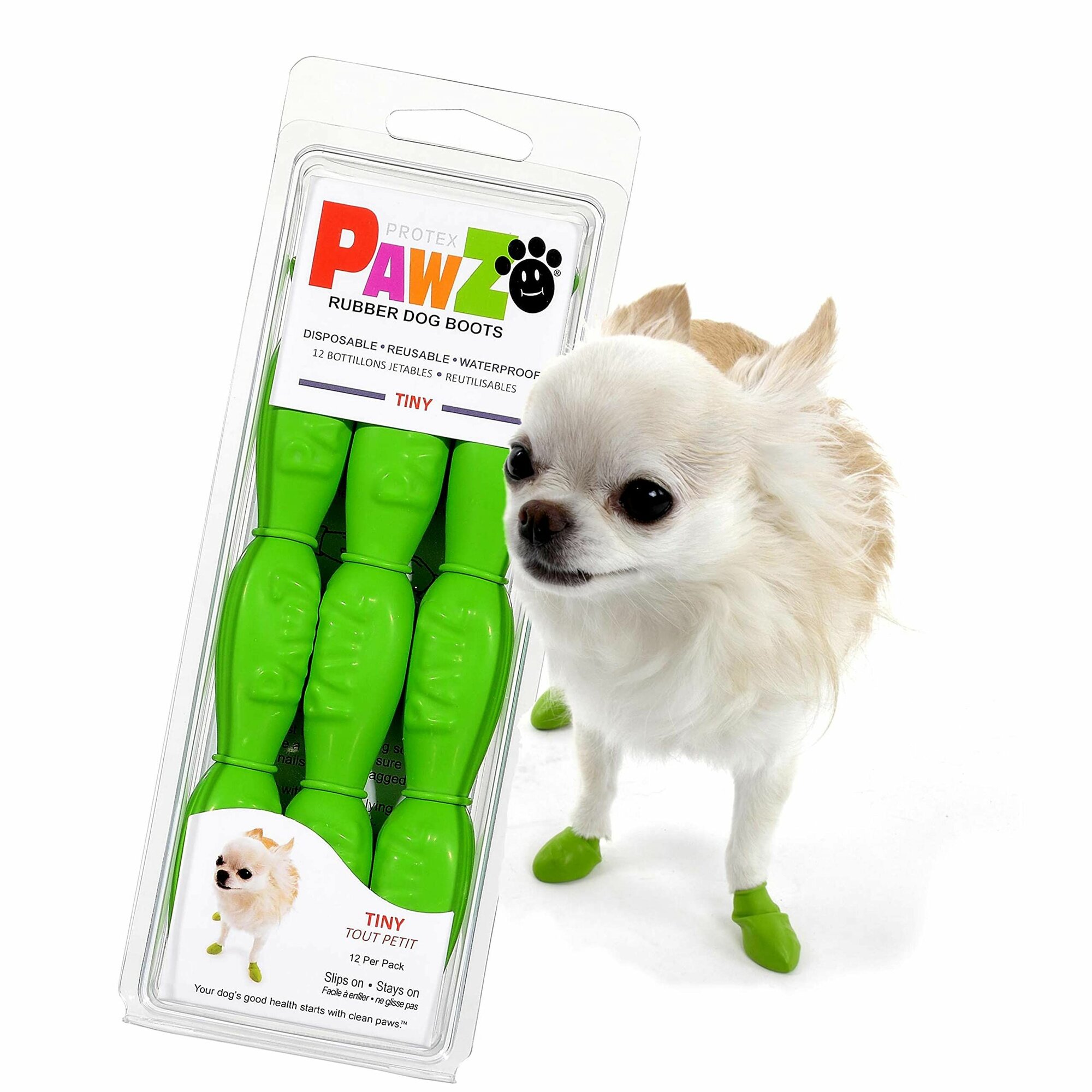 Ботинки для собак PawZ, Tiny, Яблоко зеленое