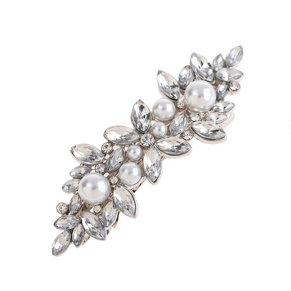 Свадебные заколки с жемчугом и стразами A