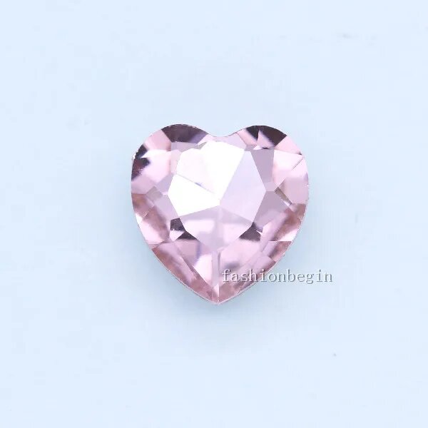 Хрустальные бусины Nidezon сердце Розовый, 9pcs 18mm, lt pink