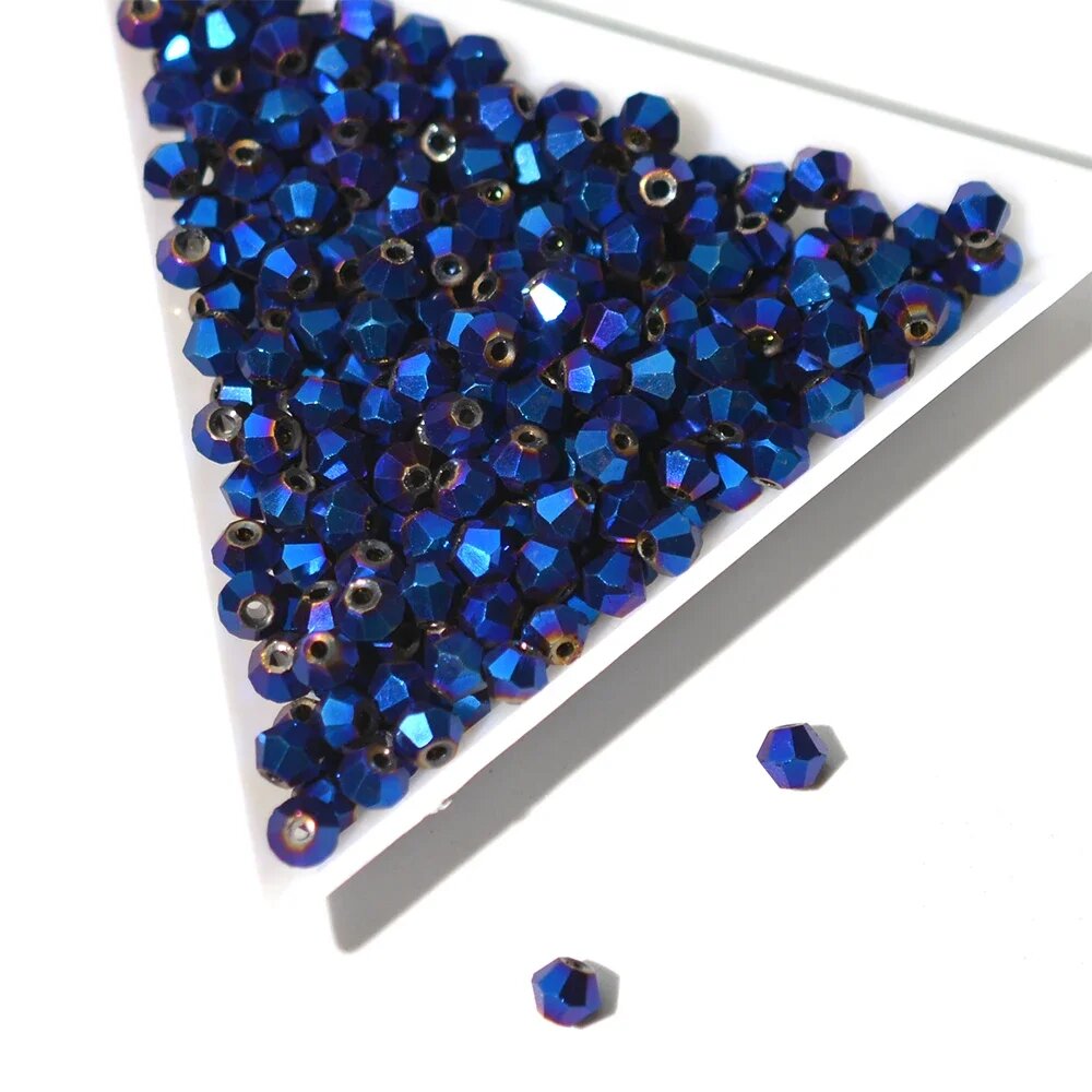 Бусины Swarovski 4 мм, темно-синий C096, 100 шт