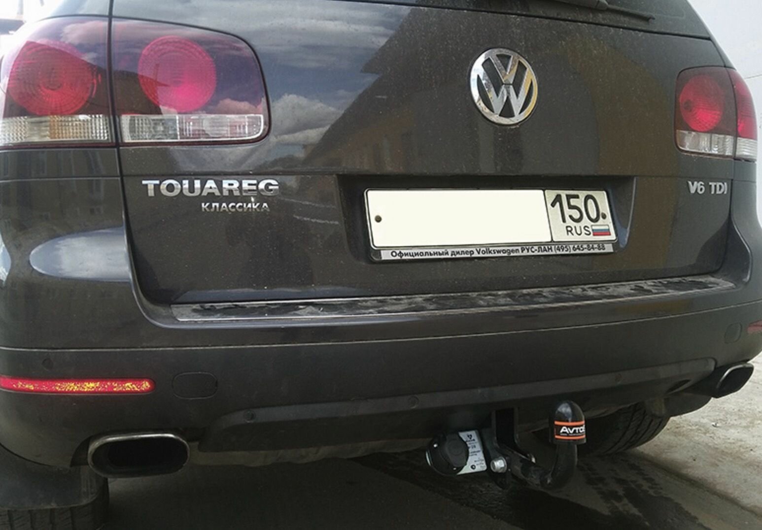 Фаркоп на VOLKSWAGEN TOUAREG (2003-2010) (без электрики, паспорт/сертификат в комплекте) Автос. VW 20