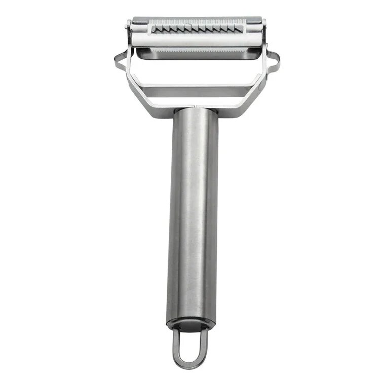 Многофункциональная овощечистка Julienne, овощечистка с двойной головкой, овощечистка для фруктов, картофелерезка из нержавеющей стали, измельчитель дыни, моркови, овощечистка, 1pc