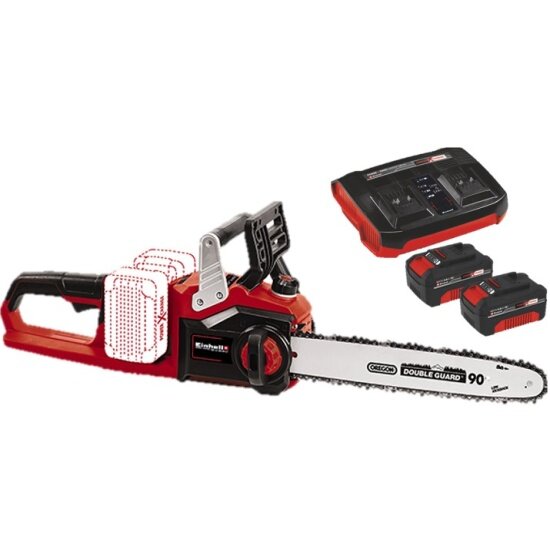Пила цепная аккумуляторная Einhell PXC GP(GE)-LC 36/35 Li + 2x4Ач + двойное ЗУ 3А (4501780SET)