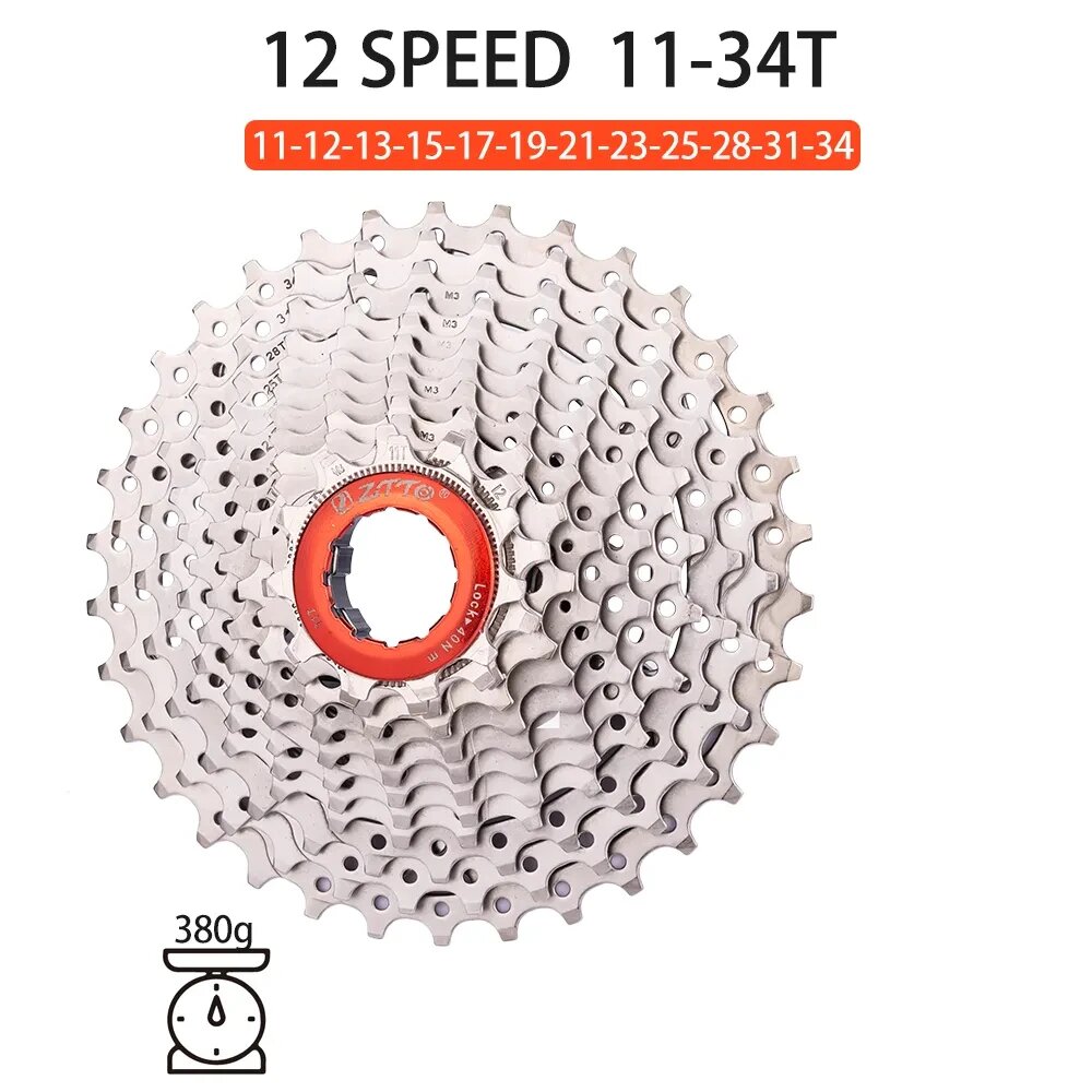 ZTTO 12-скоростная кассета для велосипеда сталь 11-51T 12S-34T