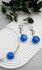 Серьги P.J. MURANO, размер 90 мм, золотой, белый, синий, серебряный