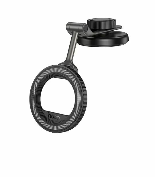 Автомобильный держатель для телефона HOCO H77 магнитный на панель металл черно-серый