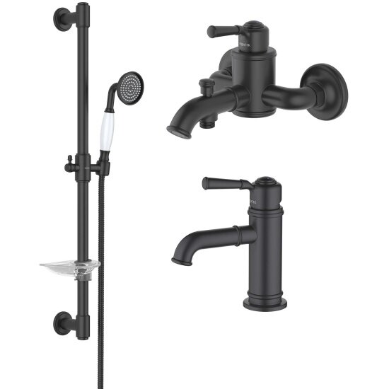 Душевой комплект Aquatek AQ1530MB классик Set 3 в 1 (AQ1510MB+AQ1540MB+AQ2020MB)