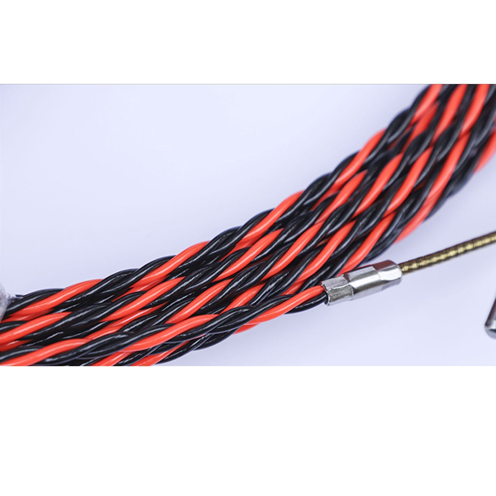 Нарезной станок для проволоки с плоской головкой, большой диаметр, гибкий 3-жильный съемник кабеля с рыбной лентой для электрика, 20 м/65,6 футов