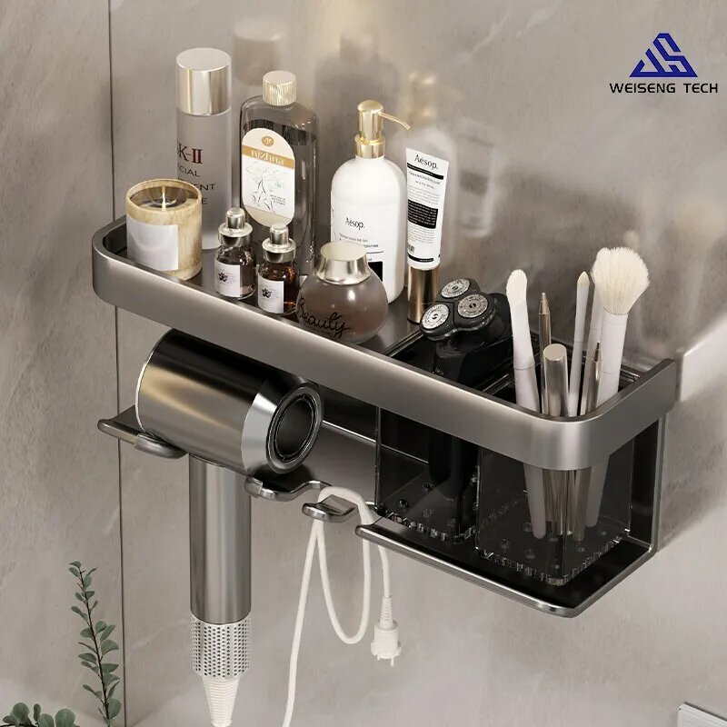 Полка прямая для ванной ikea, металлическая, серая, 1 ярус, 9,6x13 см