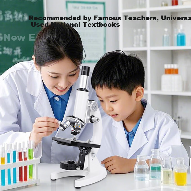 Tieniu Professional Microscope for Middle School Students, Specialized for Junior High School Exams, Used for Viewing Bacteria, Cells, Mites, Microorganisms, Children's Science Experiment Gift