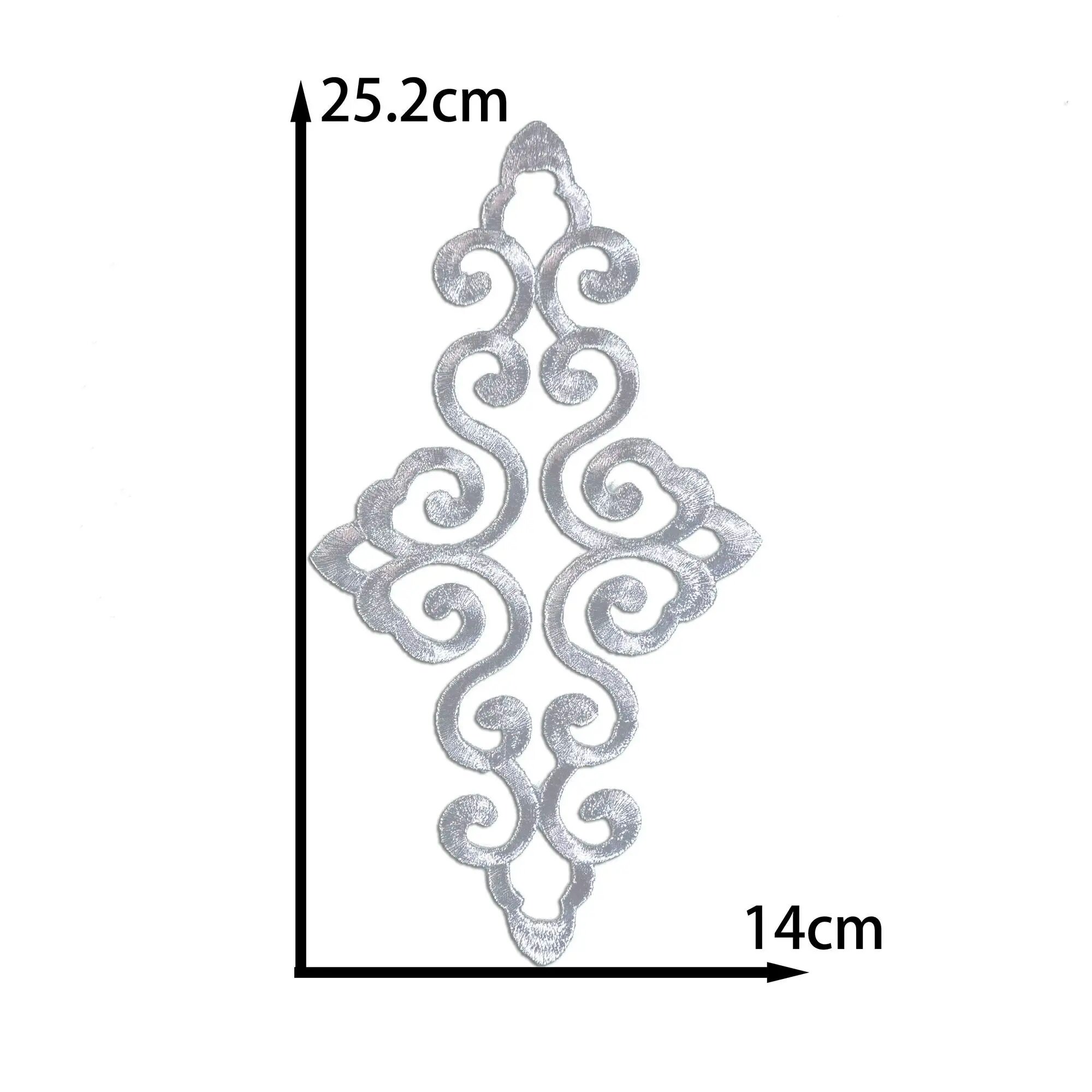 Декоративный элемент для одежды, 25.2x14 см, style 8314