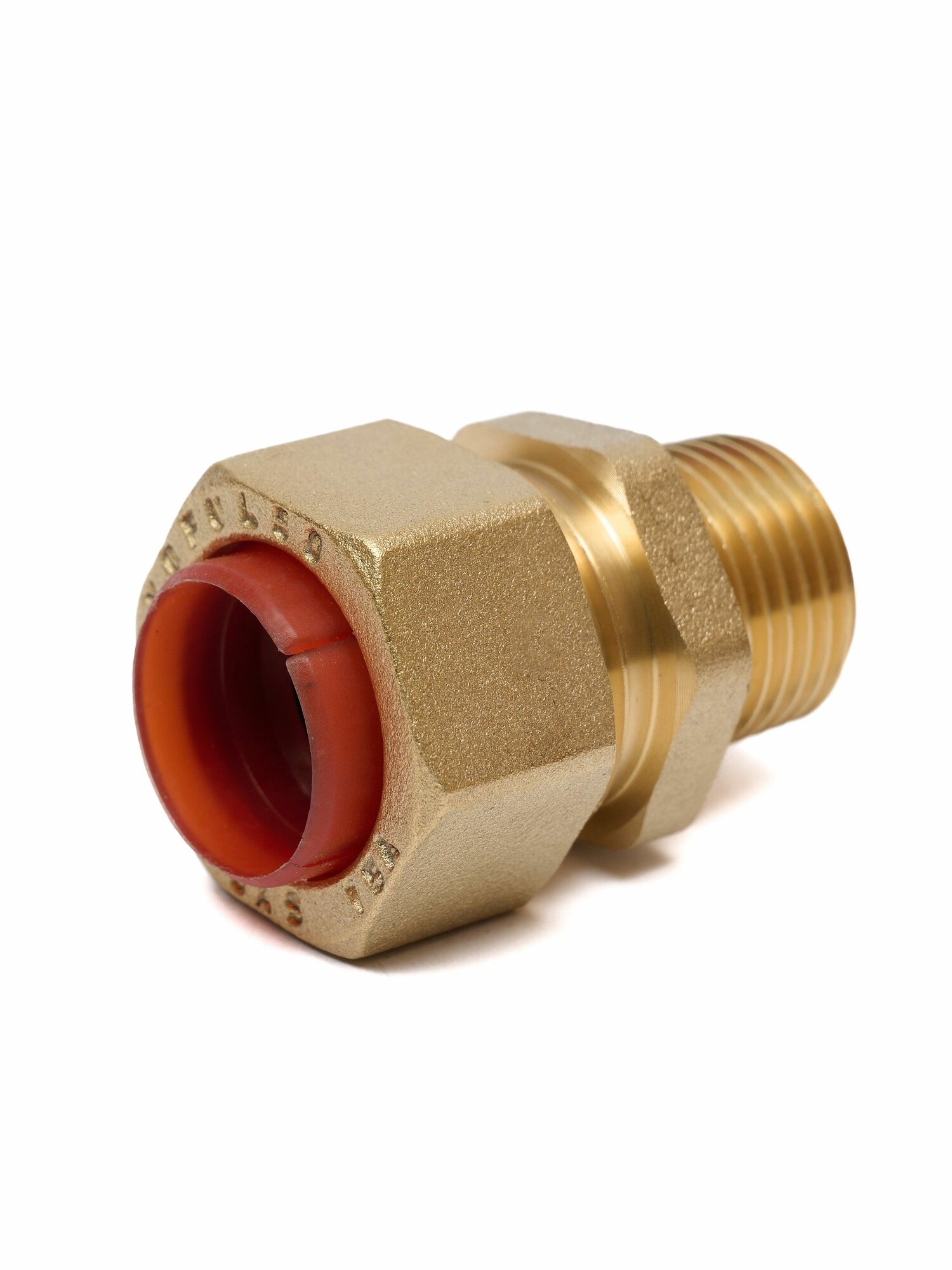 Муфта для газа BCG 15*1/2" с наружней резьбой 1/2 дюйма (папа) для гофрированной трубы 15 мм - фитинг KOFULSO 1 штука