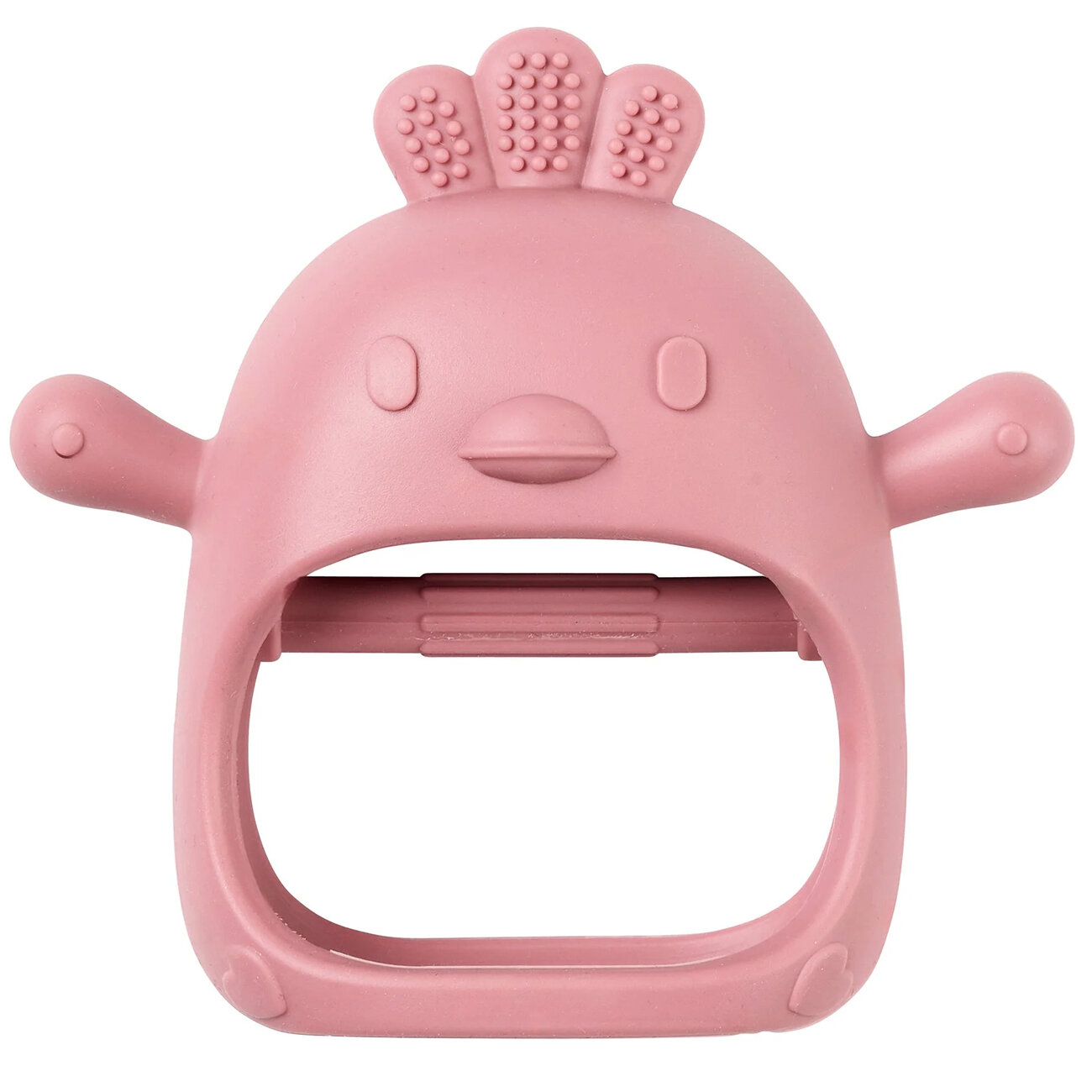 Прорезыватель Nattou Lapidou силикон Цыпленок glove старый розовый (old pink)