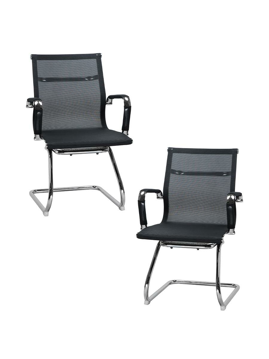 Кресло DOBRIN Набор 2 шт Офисное кресло для посетителей DOBRIN CODY MESH, чёрный арт. LMR-102N-N_CH-M_MSH-black
