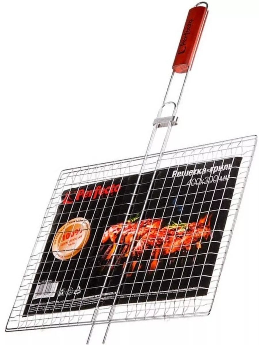 Решетка-гриль 400x300 мм нержавеющая сталь PERFECTO LINEA (47-101227)