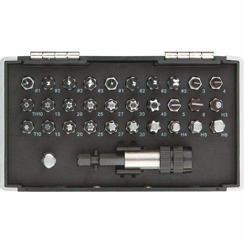 Набор бит , магнитный адаптер, сталь S2, 32 предмета Gross 11363, 1508634