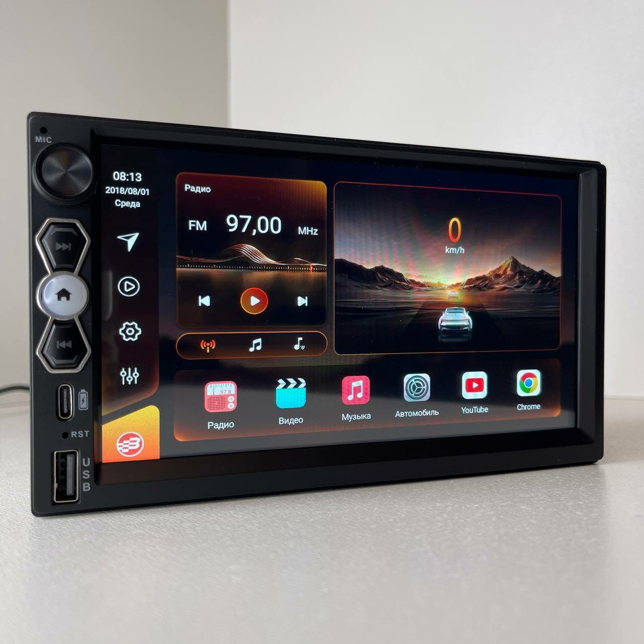 Автомагнитола Android T8705 7" с крутилкой 4/64 (Android 12/Bluetooth/USB/AUX/FM)