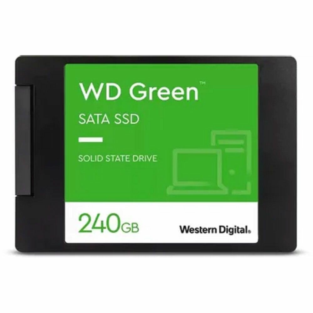 Western digital накопитель WD SSD GREEN 240Gb SATA3 2,5 7мм WDS240G3G0A WDS240G2G0A , 1 year