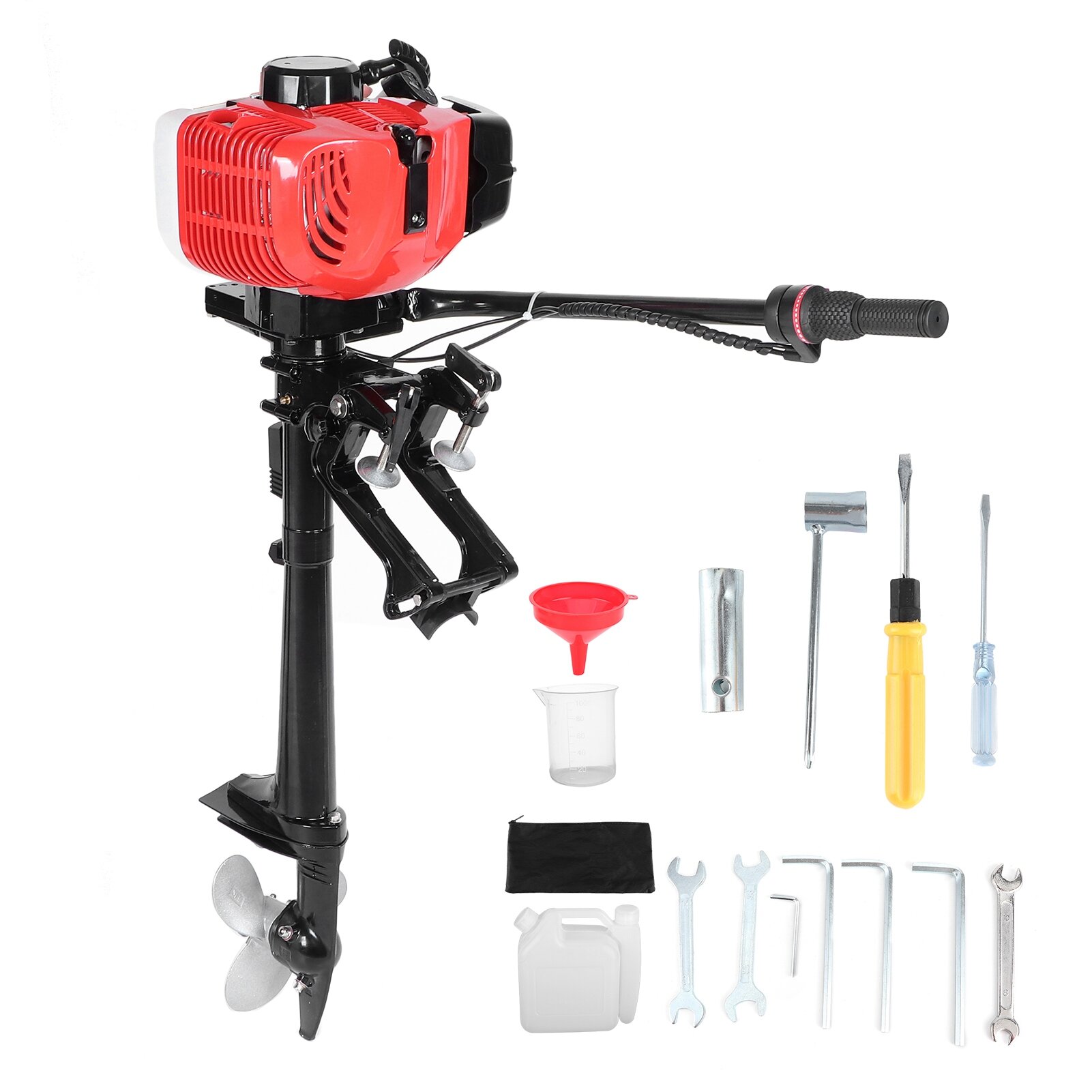 Подвесной Мотор 2-тактный Сверхмощный Лодочный Двигатель мощностью 3,6 л. с. с Системой Воздушного Охлаждения для Парусной Яхты