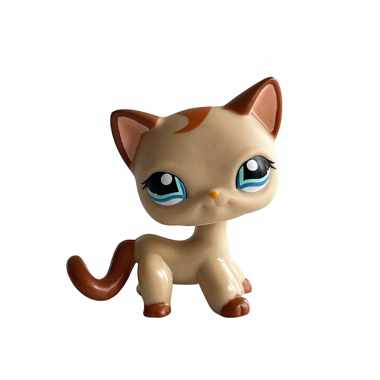 Littlest Pet Shop кошка #1024, У светло-коричневого котенка голубые глаза Короткошерстная кошка, фигурка LPS , Коллекционные игрушки для девочек