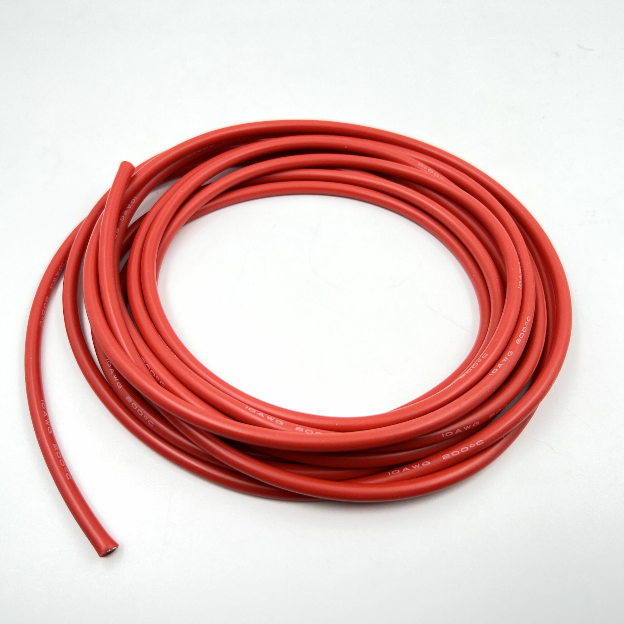 10AWG провод силиконовый 10м 5,3 кв. мм (1050*0,08мм) (красный, UL3135) в мягкой изоляции LFW-10R