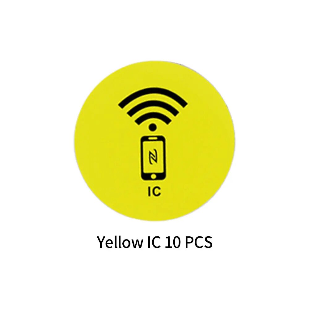 Желтые RFID-наклейки IC, 10 шт.